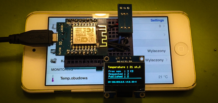 Termometr z ESP8266, LCD do OpenHAB - Smart'ny Dom