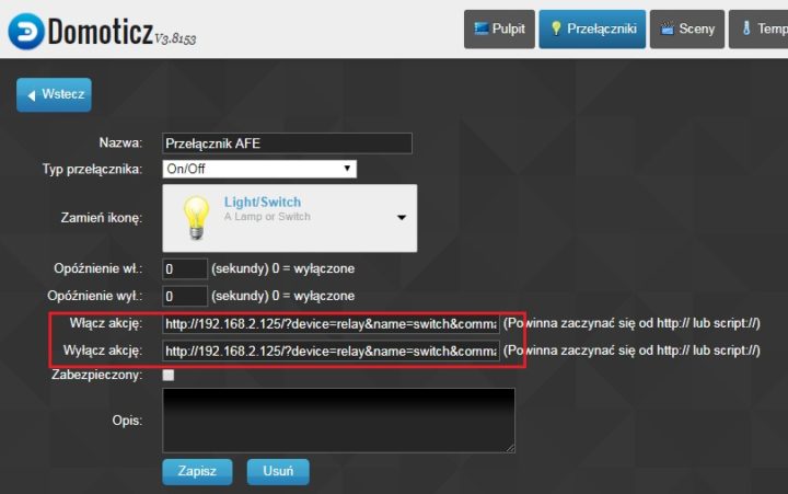 Pierwsza wersja AFE Firmware dla użytkowników Domoticz - Smart'ny Dom